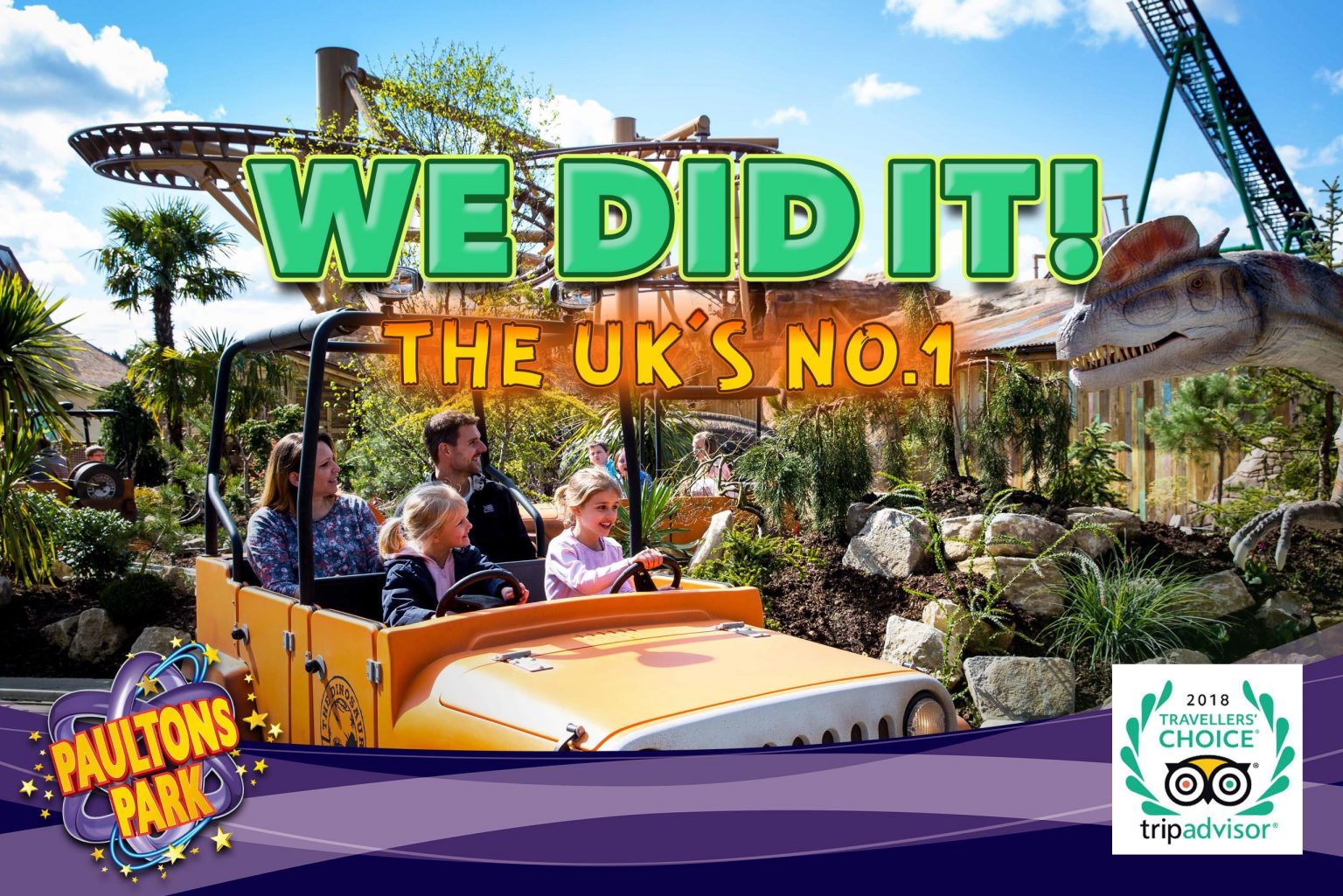 Paultons Park Named UK’S Best-Rated Amusement Park